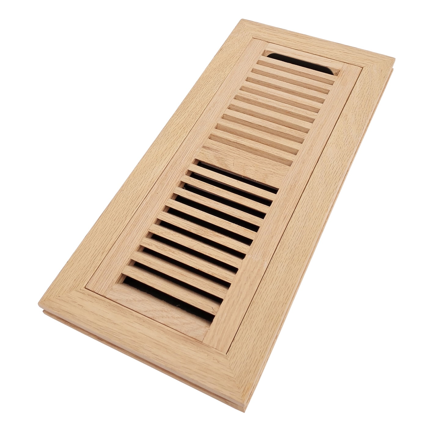 Homewell Red Oak Wood Flush Mount Floor Register, 4x12 inch with Damper ...