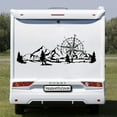 Compass Mountain Camper Rv Van Truck Car Sticker Decal Tree Forest ...