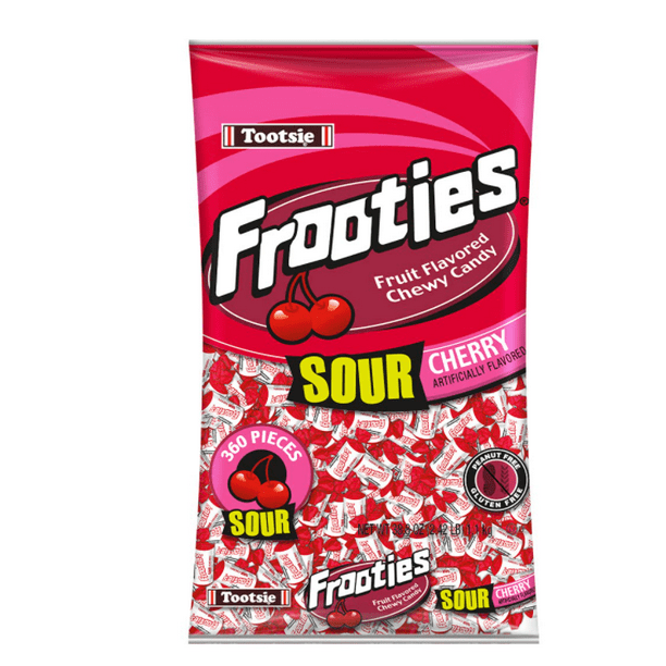 Tootsie Roll Chewy Candy Frooties Sour Cherry 360 count 38.8 oz (two ...