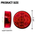2x 2.5 Round Red LED Clearance Side Marker Lights Kit, 13 Diodes, Flush ...