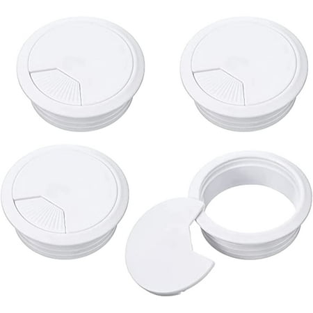 YDJKET 4Pcs Desk Cable Grommet,Double Sided Round Rubber Hole Plug,PC ...