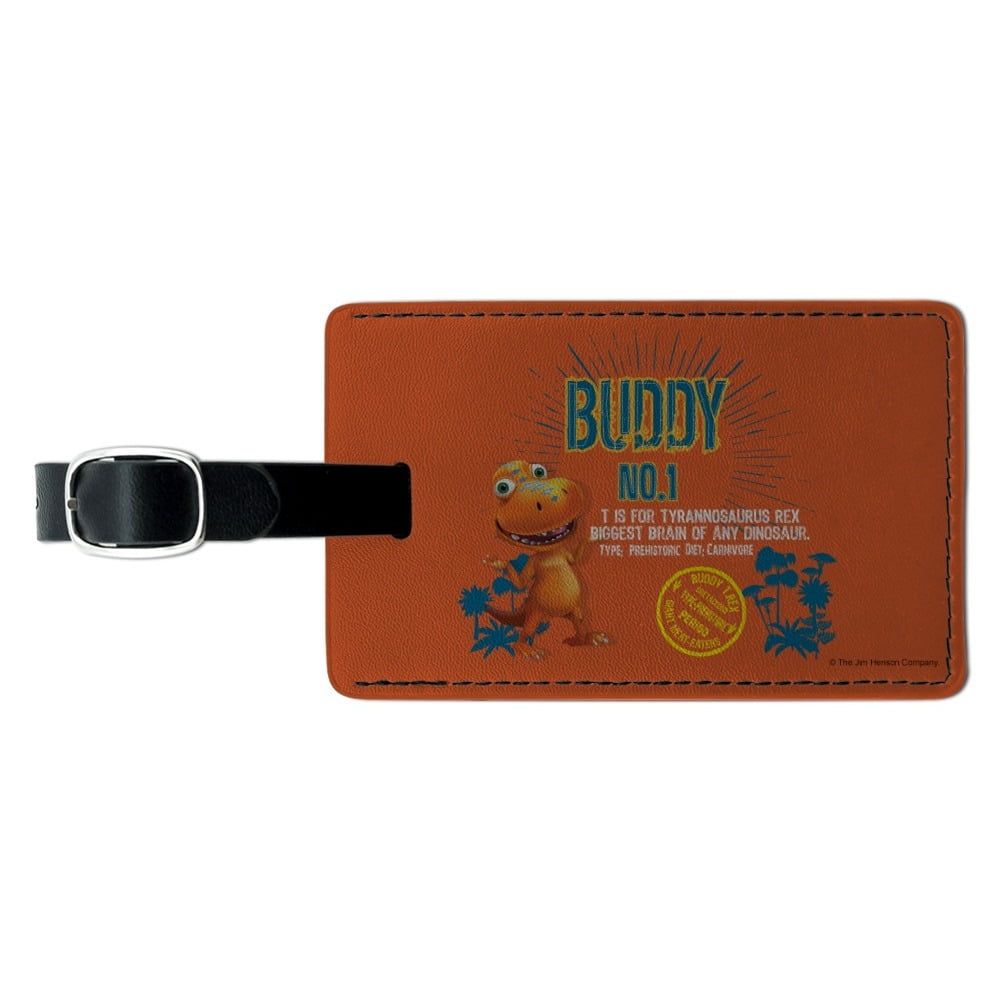 Dinosaur Train Buddy No 1 T-Rex Rectangle Leather Luggage Card Suitcase ...