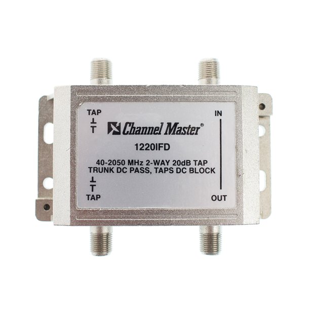 Channel Master 1220IFD 2-Way Coaxial CATV Tap Module, 20dB, 40-2050Mhz ...