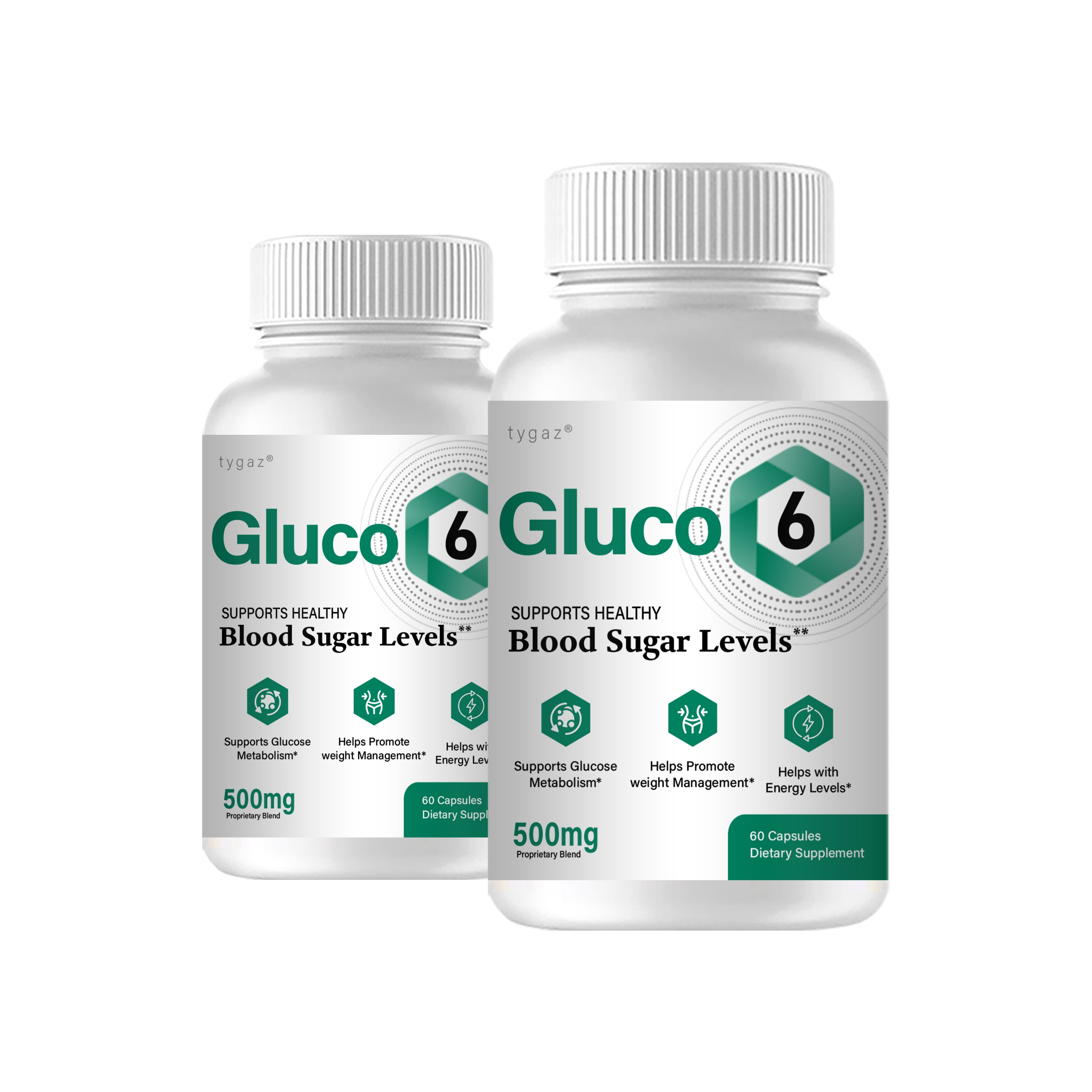 (2 Pack) Gluco 6 - Gluco 6 Capsules - Walmart.com