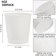 300 packs of white paper coffee cups, 6-ounce disposable paper cups ...
