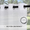2 Panels Outdoor Curtains for Patio - Linen Look Semi-Sheer Waterproof ...