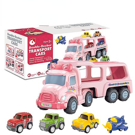 Sound And Light Inertial Storage Truck, Double-layer Toy Car | Walmart ...