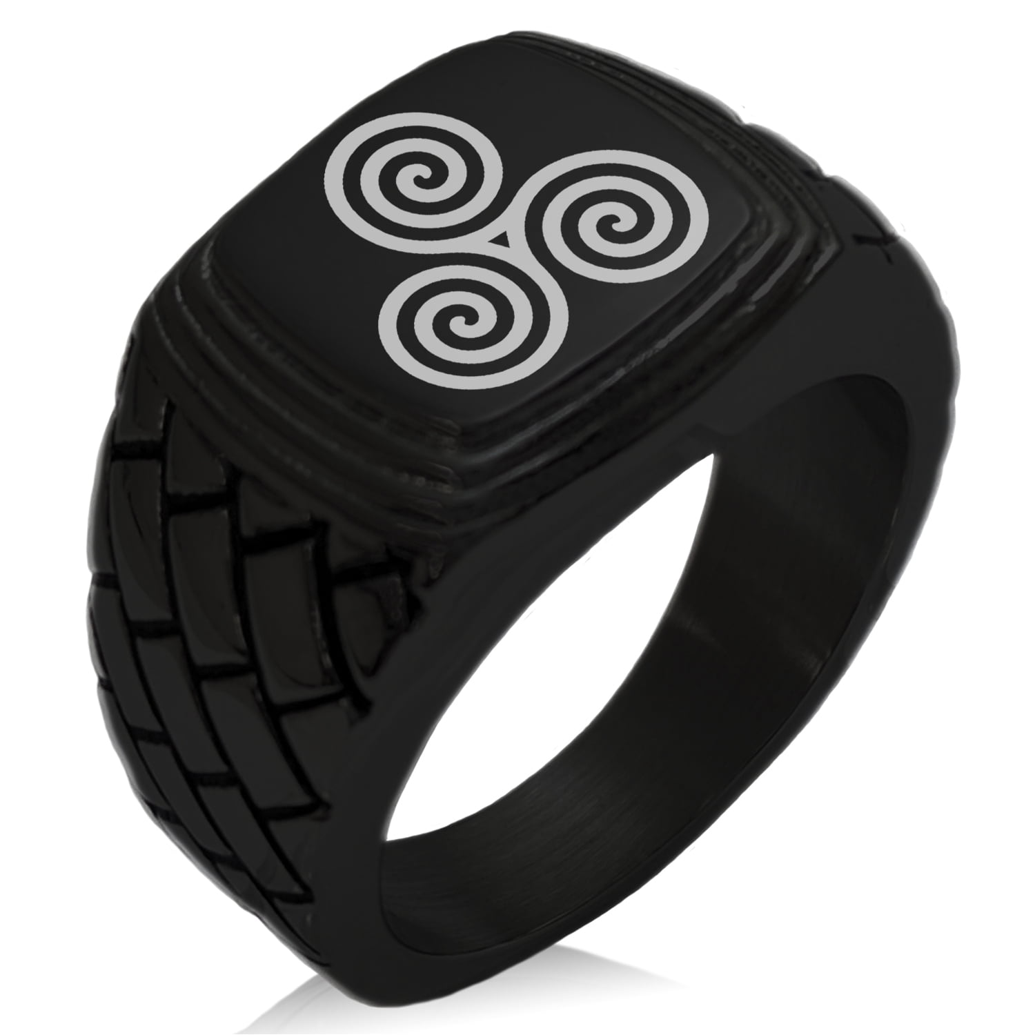 Stainless Steel Celtic Triskele Triskelion Triple Spiral Geometric ...