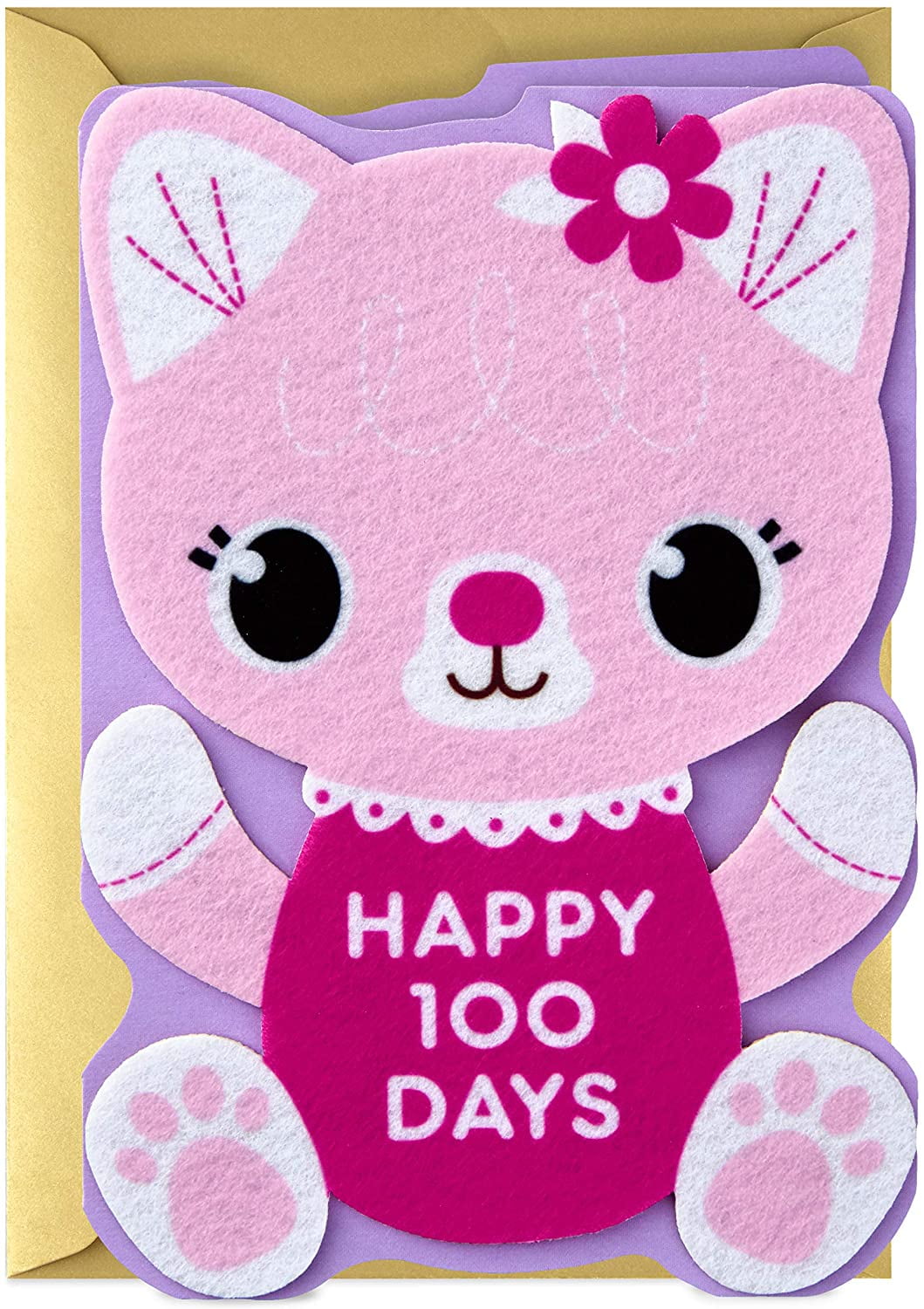 Hallmark Eight Bamboo Baby's First 100 Days Card for Baby Girl (Life ...