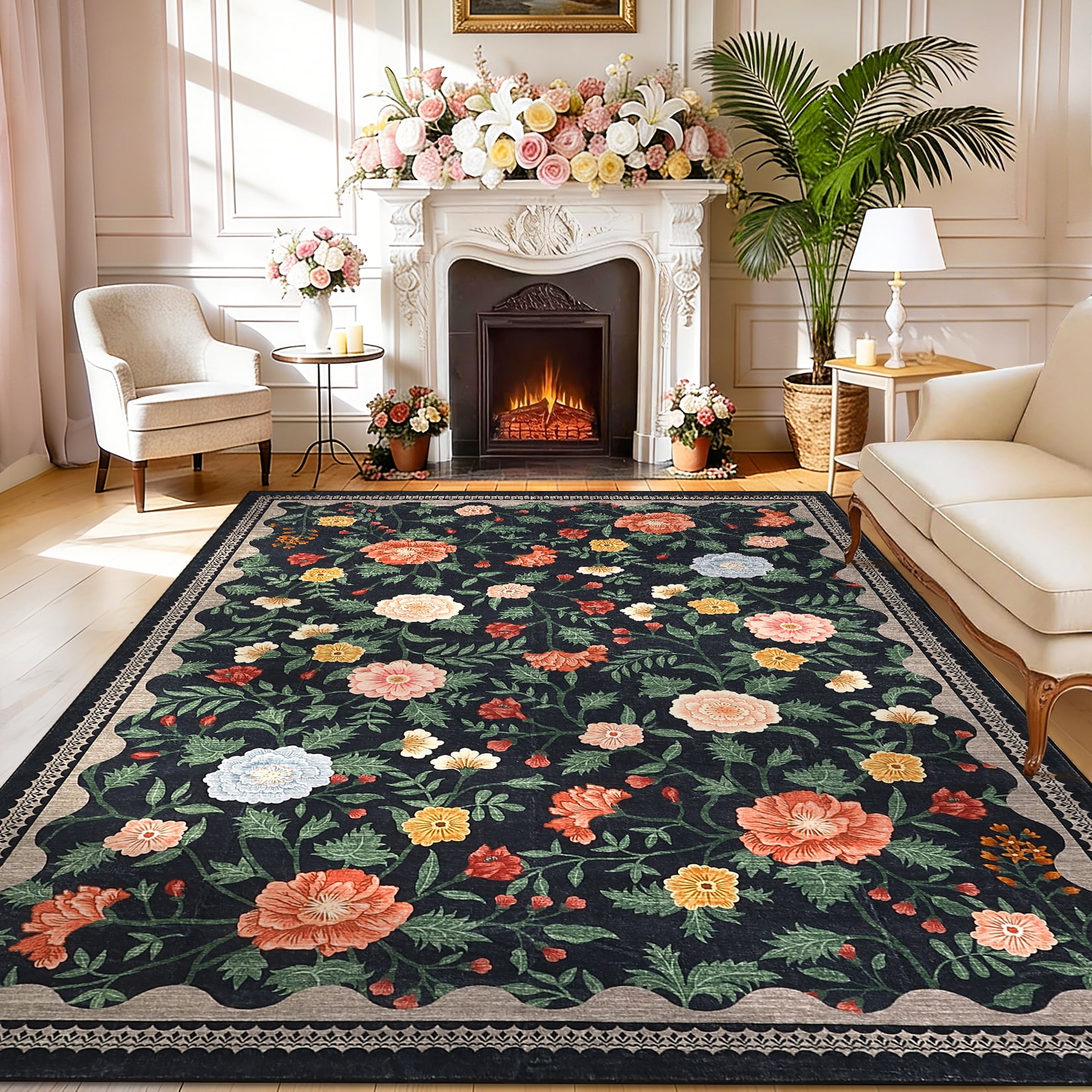 Click here for Garvee 5x7 Vintage Floral Area Rug Living Room Rug... prices