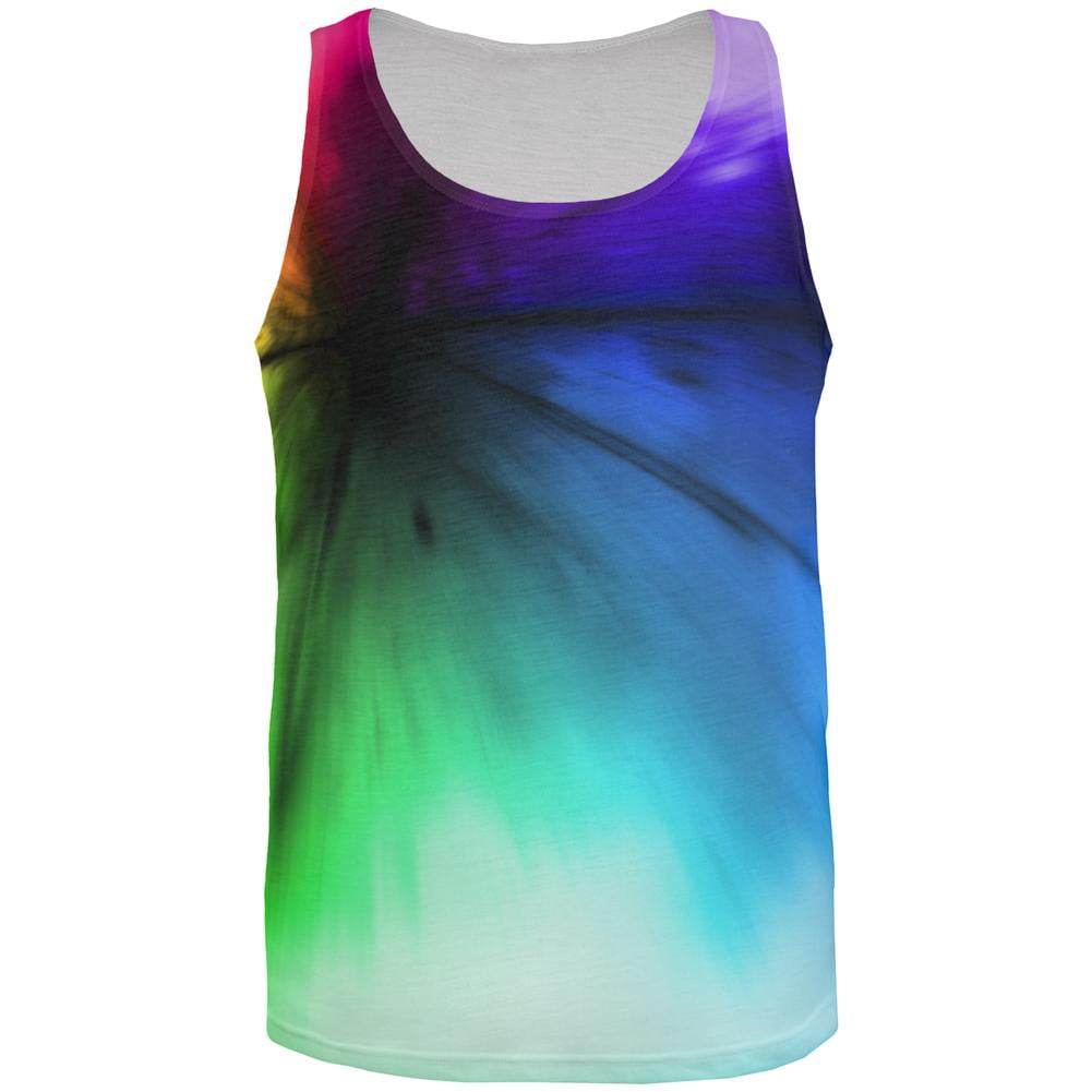 Black Light Raver Rainbow All Over Mens Tank Top Multi SM - Walmart.com