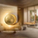 EP Light Phases of Moon Wall Sconce, Hardwired or Plug-in for Living ...