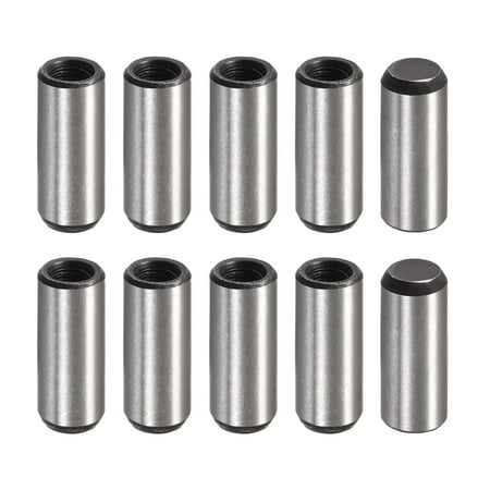 M6 Internal Thread Dowel Pin 10 Pack 10x25mm Chamfering Flat Carbon ...