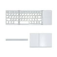 Foldable Bluetooth Keyboard Portable BT Wireless Keyboard With Touchpad ...