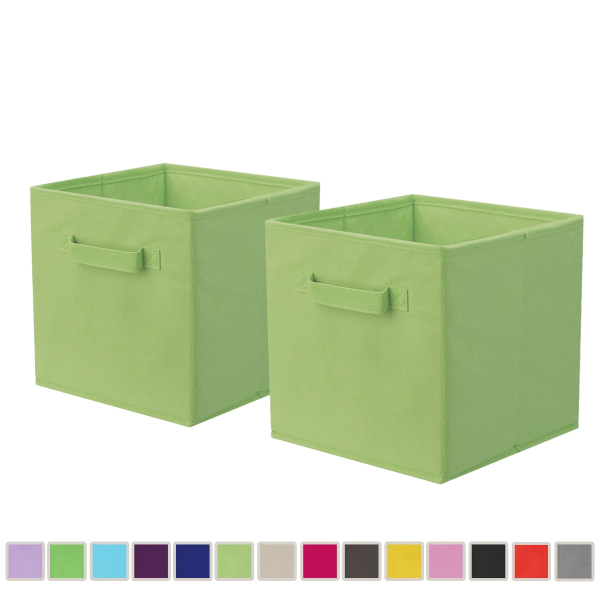 Yoytoo 2 Pack Collapsible Cube Fabric Storage Bins  11 Inch Collapsible Storage Bins 10.5 X 10.5 X 11