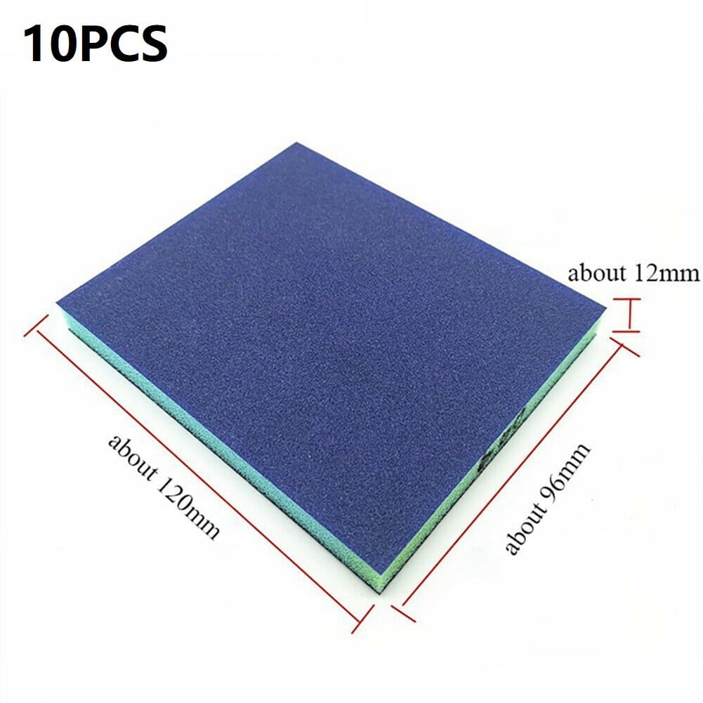 10pcs Flexible Sanding Sponge Pad Wet/Dry Foam Sandpaper Polishing ...