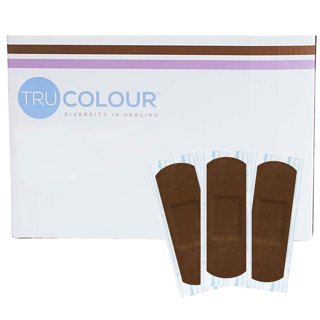 TruColour Skin Tone Bandages, Knuckle and Fingertip Shapes - Brown, 20 ...