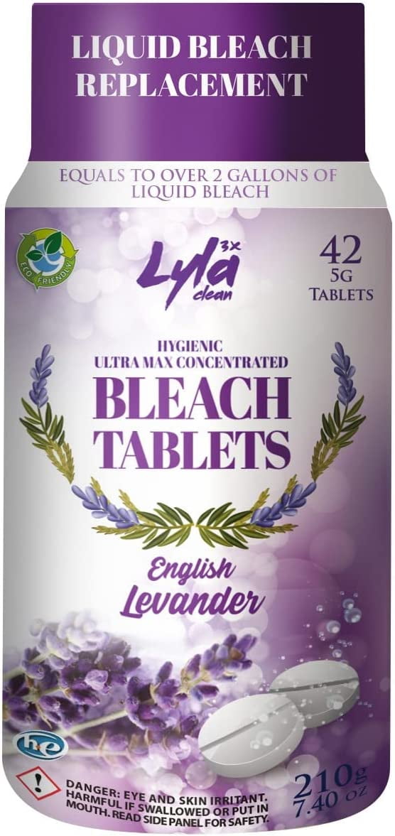 Lyla 3X Clean Ultra Max Bleach Tablets for Laundry and Cleaning. 42 ...