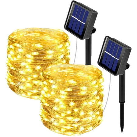 [2 Pieces] Apart From Solar Light Chain, 10M 100 Led Outdoor Light ...
