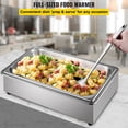 Commercial Food Warmer, Full-Size 1 Pot Steam Table with Lid, 9.5 Quart ...