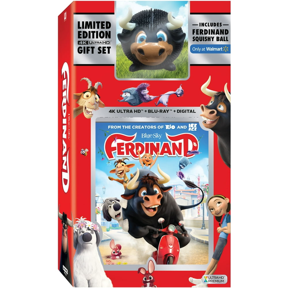 Ferdinand (Walmart Exclusive) (4K Ultra HD + Blu-ray + Digital + Toy ...