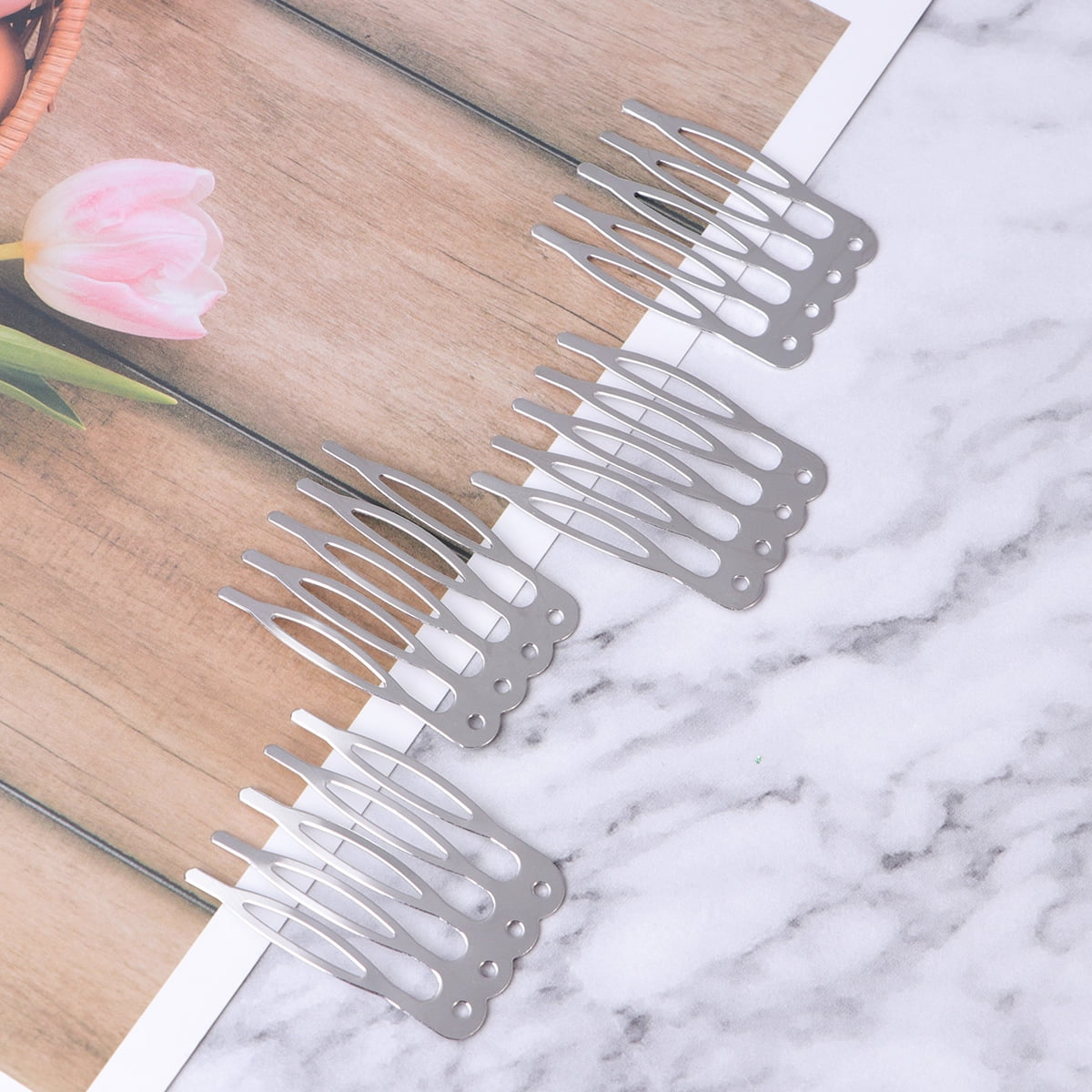 FRCOLOR 50Pcs DIY Hair Combs Simple Tuck Comb Fashion Five Teeth Combs ...