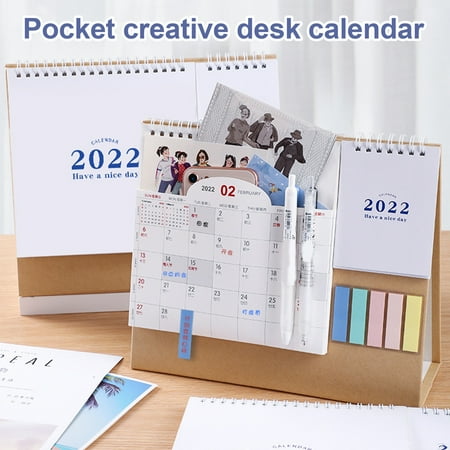 Cheers Desk Calendar Cartoon Double-Sided Mini Annual Date Week ...