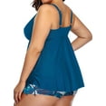 Womens Plus Size Tankini Swimsuit Two Piece Flowy Swimdress Bathing