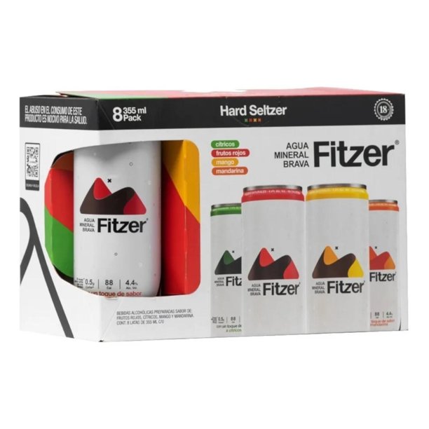 Pack de 3 Seltzer Fitzer Hard 8 pack Variety 355 ml Fitzer Hard 8 pack ...
