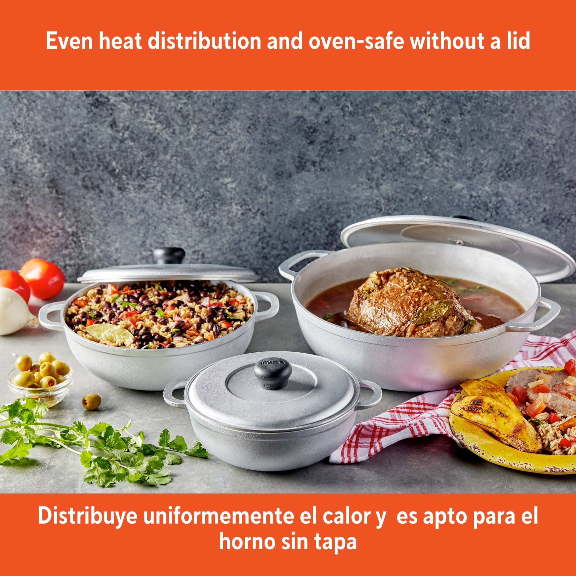 IMUSA 1.5/2.5/5.2qt Cast Aluminum Caldero 3pc Set - Philippines | Ubuy