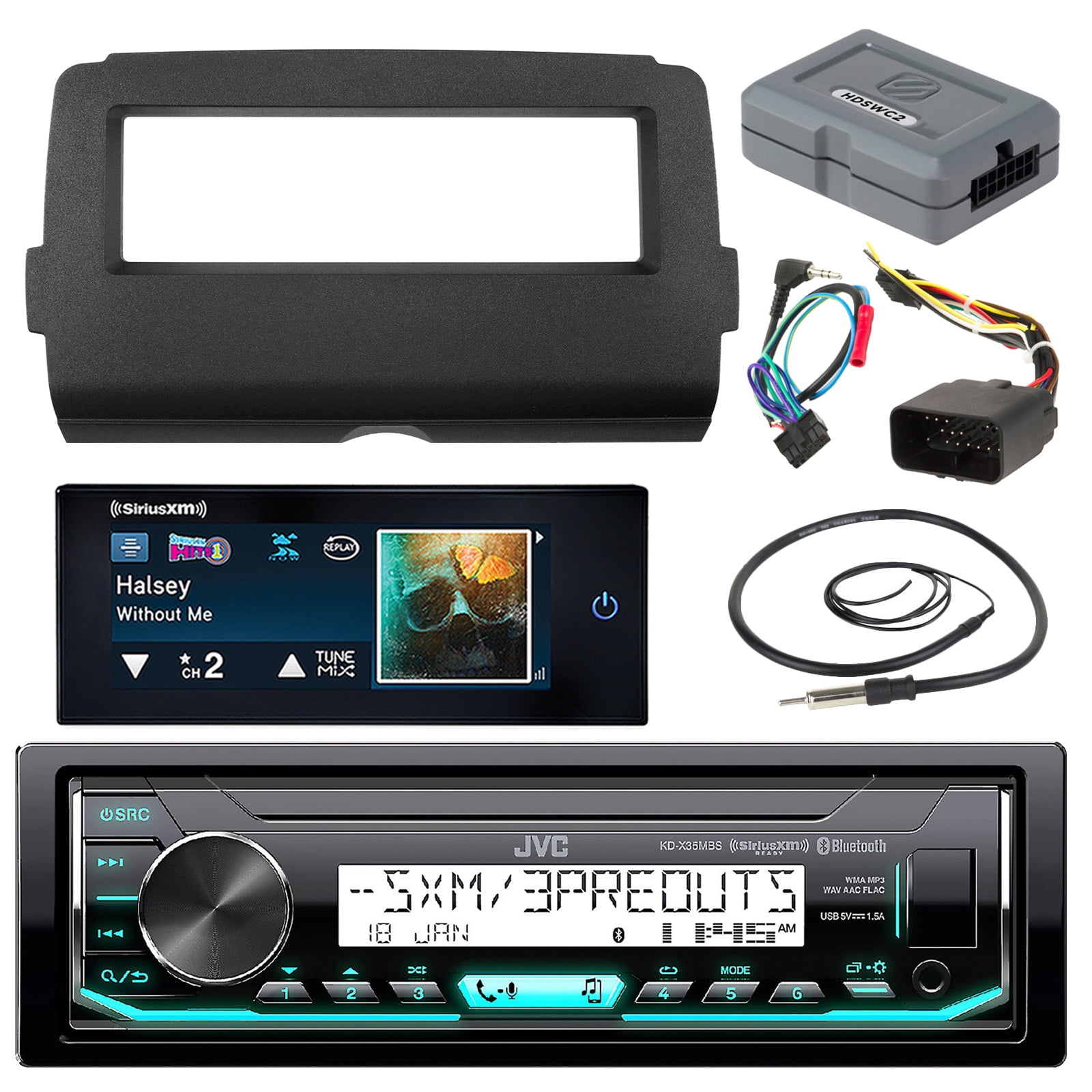 Audio Bundle For 2014 and Up Harley - MP3/USB/AUX Marine Bluetooth ...