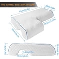 Couples Pillow with Arm Rest Memory Foam Anti Hand Pressure Neck Arched ...