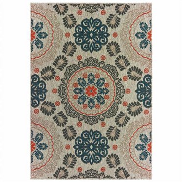 5x7 Water Resistant, Indoor Outdoor Rugs for Patios, Front Door Entry ...