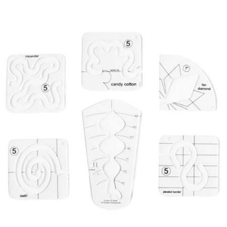 Garment Ruler Set Clear Acrylic Free Motion Sewing Machine Quilting ...