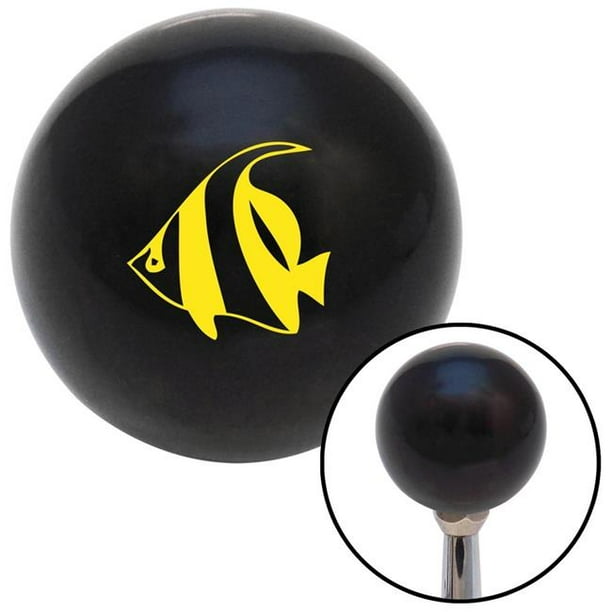 Yellow Clown Fish Black Shift Knob with M16 x 1.5 Insert Shifter Auto Manual Custom Brody ...
