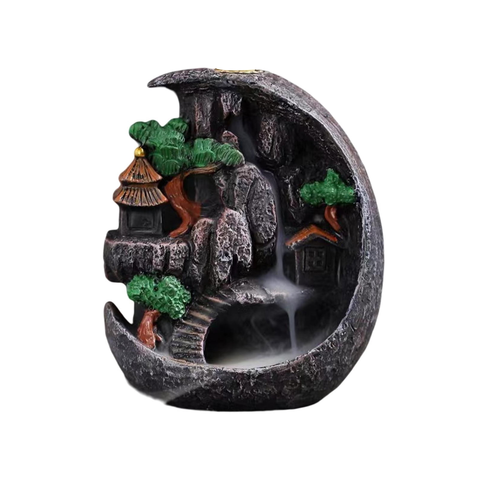 HYmarket Retro Mountain Waterfall Backflow Burner - Exquisite Carved ...