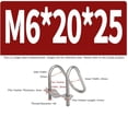 304 Stainless Steel Double U-Bolt Cross Pipe Clamp M6 M8 U-Shaped ...