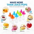 24-Cavity Reusable Plastic Popsicle Molds with Sticks, Set of 3 ...