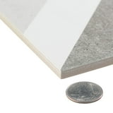 Luv Ahava Black/White/Gray 8" X 8" Porcelain Encaustic Matte Floor Tile ...