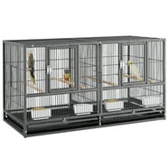 A and E Cage Co. 32"x21" Double Stack Flight Cage - White - Walmart.com