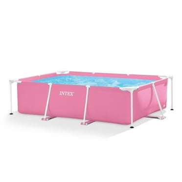Intex Easy Set Up Rectangular Frame Above Ground Pool for Adults, 14.75 ...