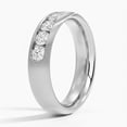 5 Carat 14K White Gold Lab Grown Round Diamond Channel Set Wedding Band ...