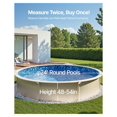 24ft Round Above Ground Pool Liner, Overlap Liner for Steel Pools, 48 ...