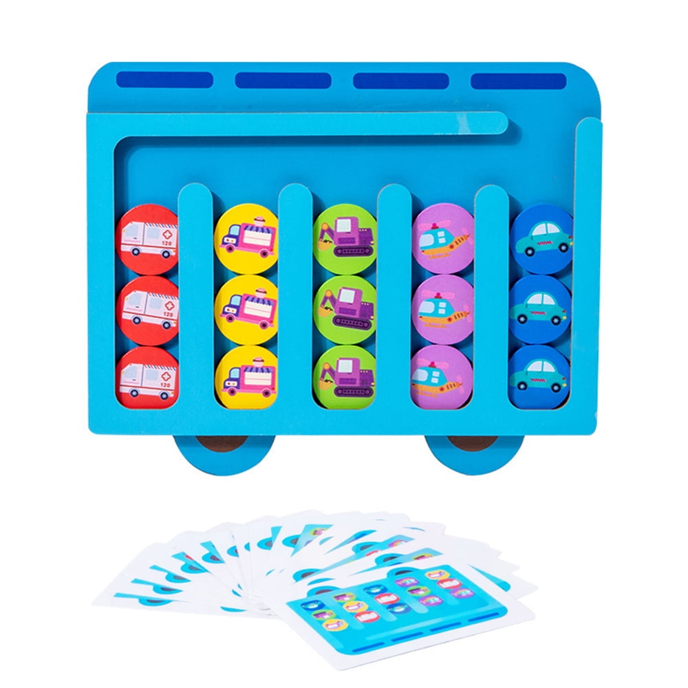 FUNNYFAIRYE Slide Puzzle Color shape and Color Matching Puzzle for ...