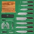 XYJ, 15pcs Japanese Knife Set, Premium Stainless Steel, Magnetic Knife ...