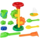 Gold Toy Double Sand Wheel Beach Toy Set for Kids with Bucket, Shovels ...
