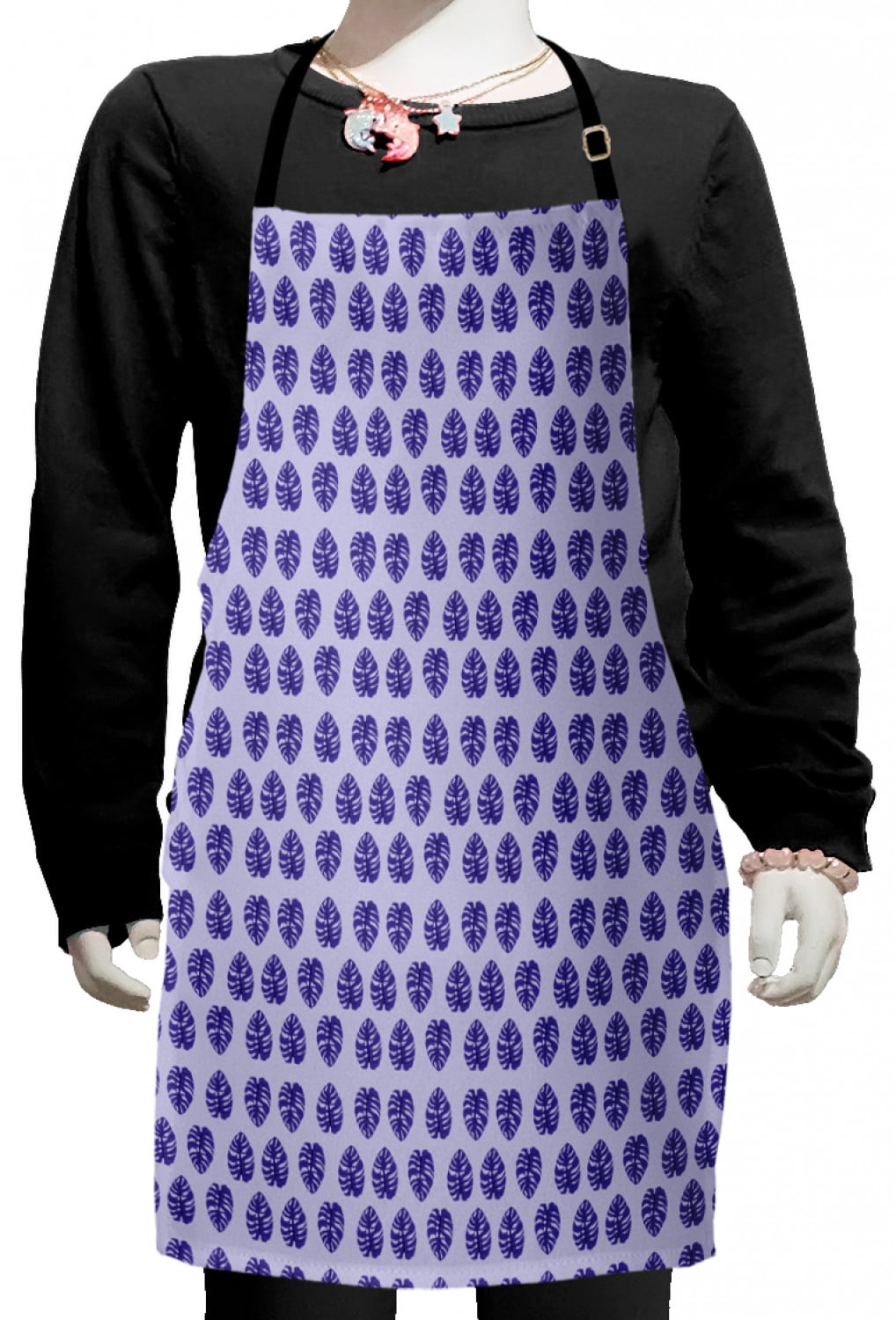 Blue Kids Apron, Tropical Illustration Natural Floral Exotic Botany ...