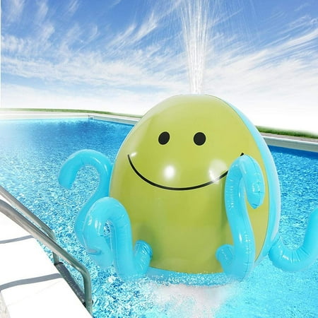 Kids Inflatable Beach Spraying Octopus Sprinkler Water Spray Ball ...