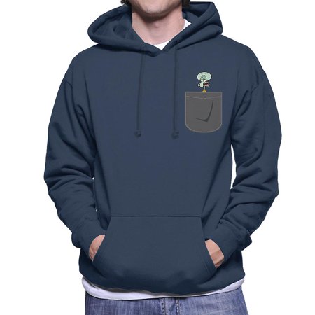 Squidward Pocket Print Spongebob Squarepants Men's Hooded Sweatshirt ...
