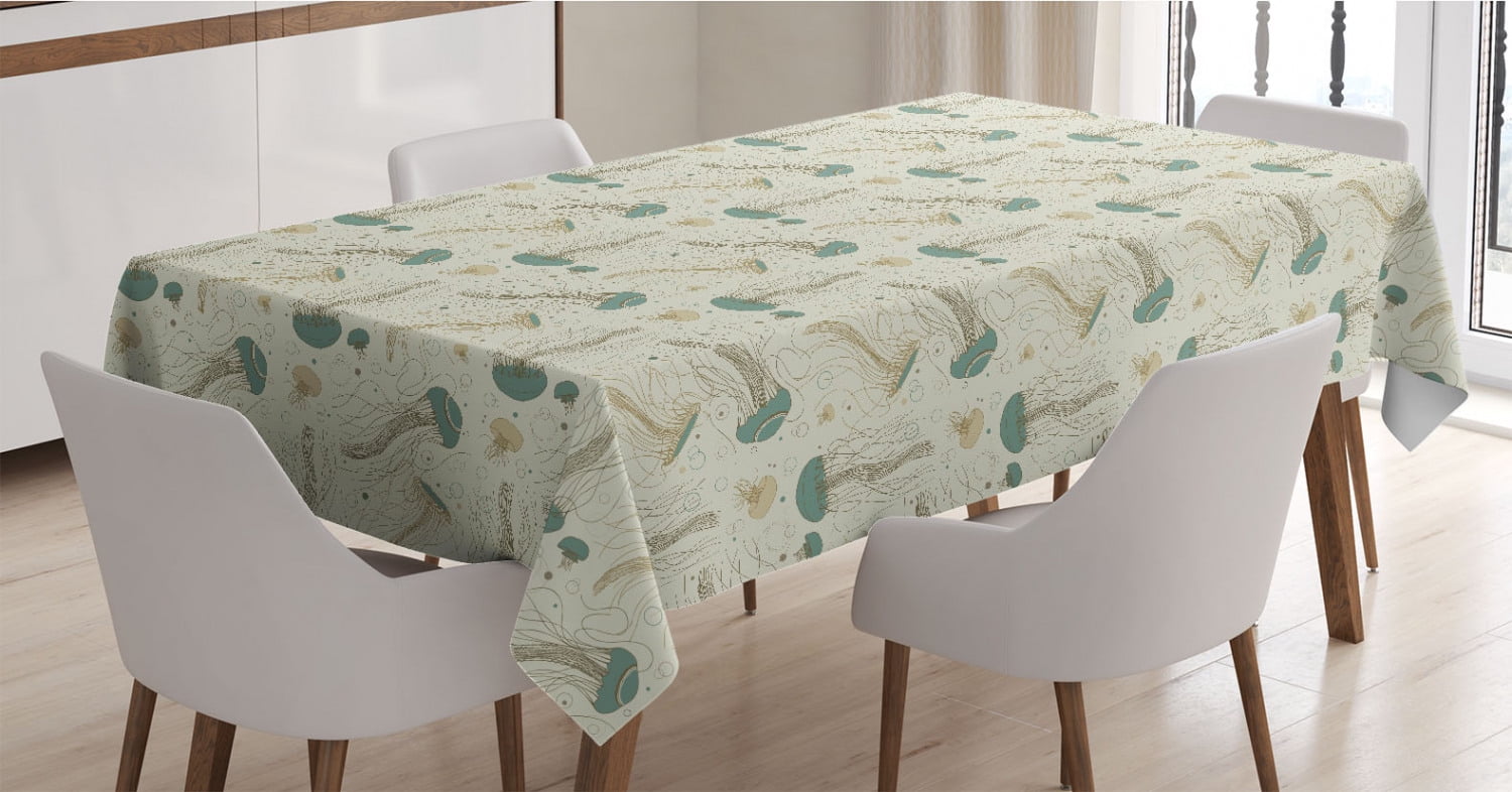 Jellyfish Tablecloth, Continuous Design of Medusa Ocean Creature with ...